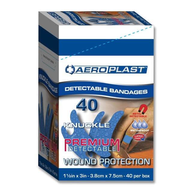 Blue Metal Detectable Knuckle (Box 40) - First Aid Kits and Supplies ...