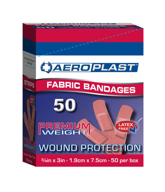 Fabric Plasters 50 - First Aid Kits and Supplies for Home and Office Use